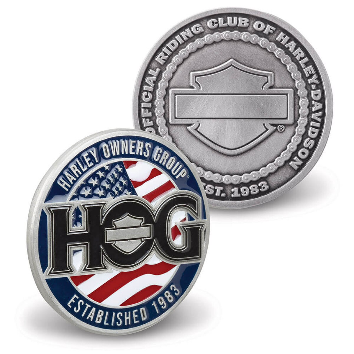 Stars & Stripes Challenge Coin | Norscot HOG Store